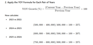 How To Calculate YOY (Year Over Year) Growth For 3 Years (Step-by-Step ...